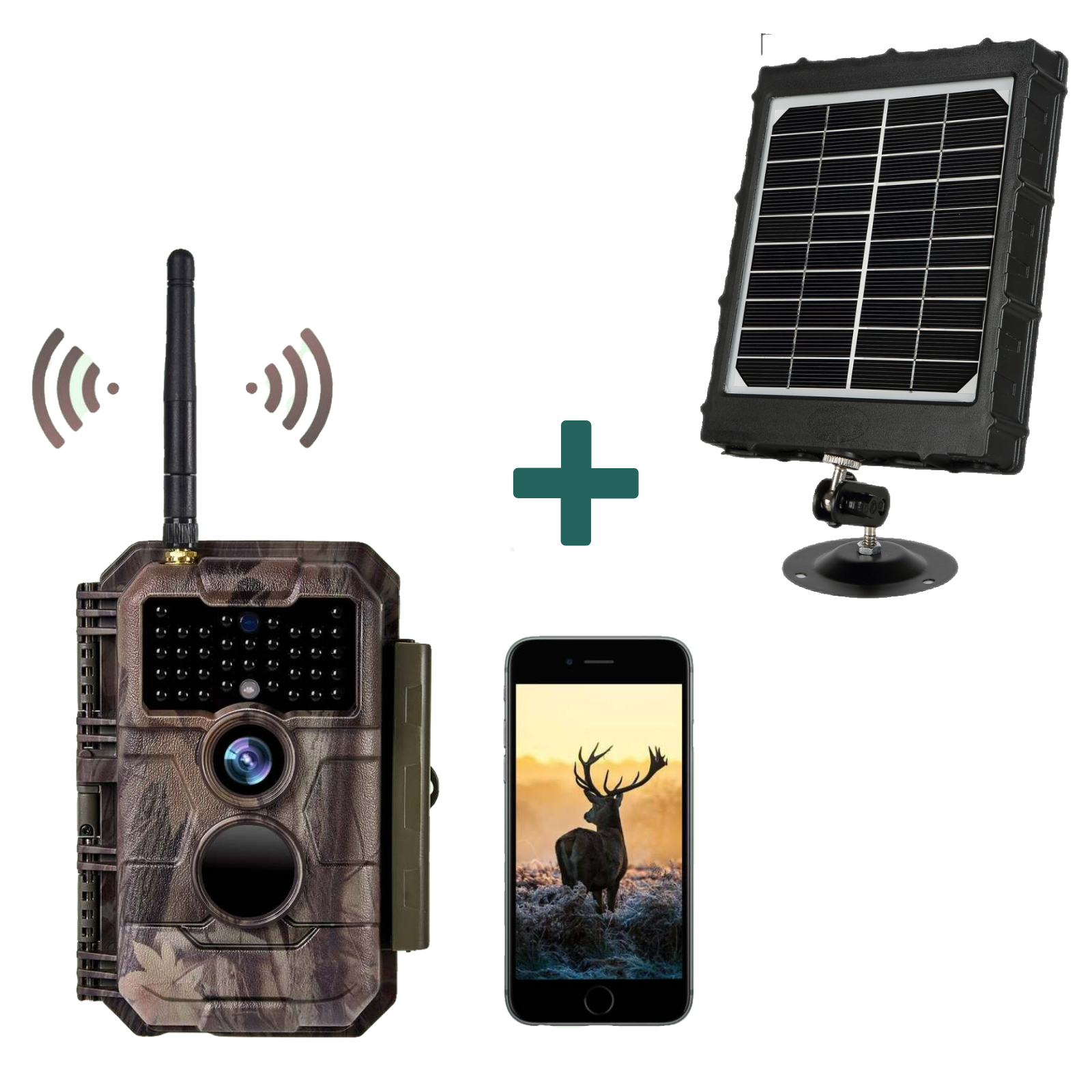 Wireless Bluetooth WiFi Game Trail Deer Camera 24MP 1296P Night Vision ...